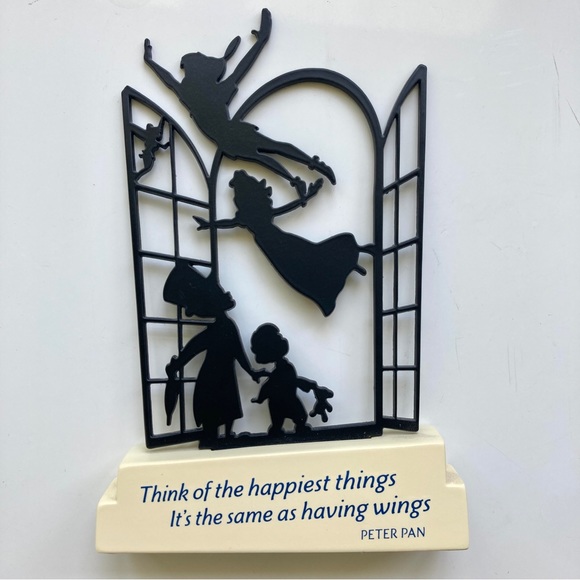 Hallmark | Accents | Hallmark Disney Peter Pan Metal Silhouette Statue ...